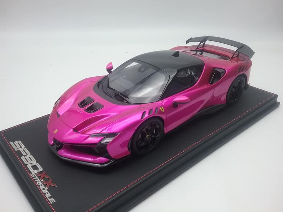 Ferrari SF90 XX Flash Pink Rare Limited Edition of 20pcs in 1:18 scale ...
