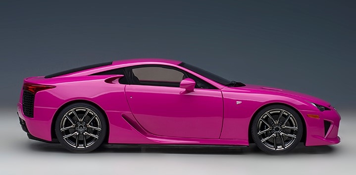 LEXUS LFA (PASSIONATE PINK) in 1:18 scale by AUTOart