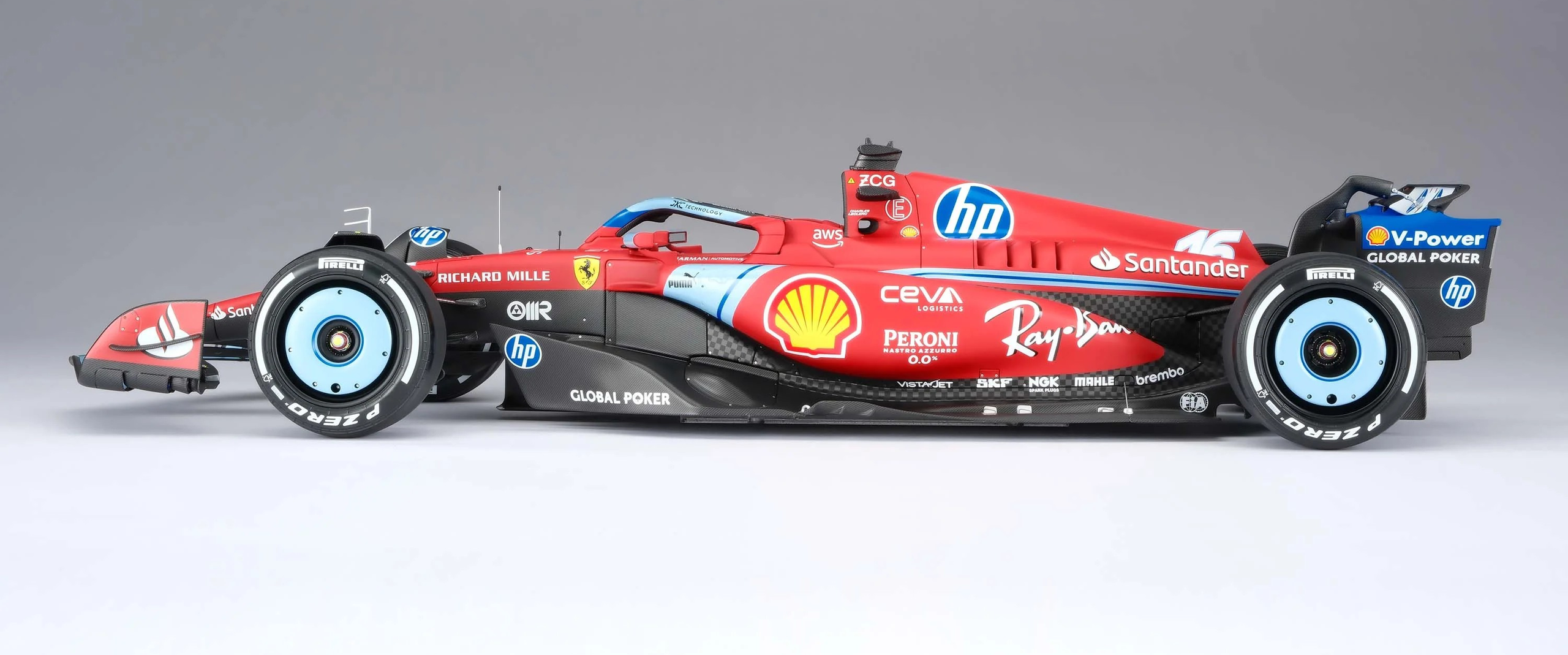 Ferrari SF-24 2024 Miami GP Charles Leclerc in 1:8 scale by Amalgam