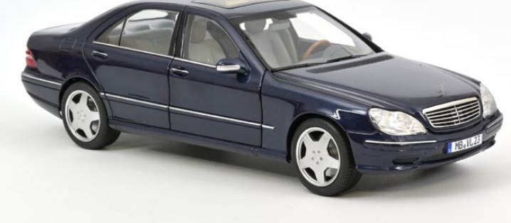 2000 Mercedes-Benz S55 AMG Metallic Blue in 1:18 scale by Norev