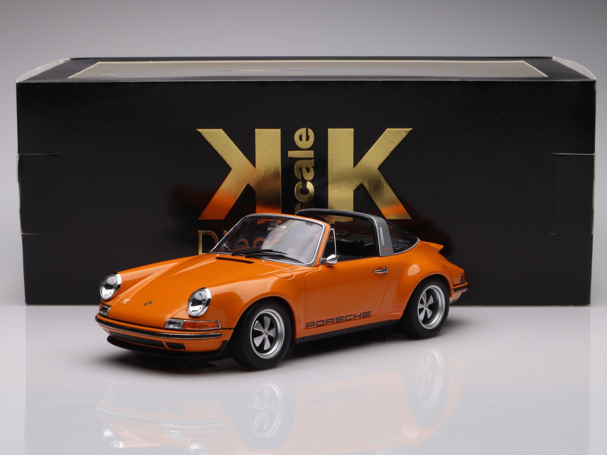 PORSCHE 911 SINGER TARGA orange in 1:18 scale by KK Diecast by KK Diecast
