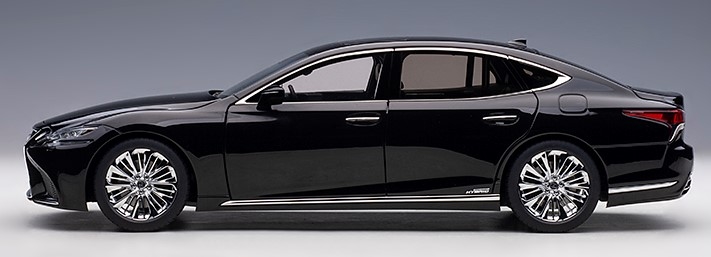 Lexus LS500h Black With Black Interior in 1:18 Scale by AUTOart by AUTOart