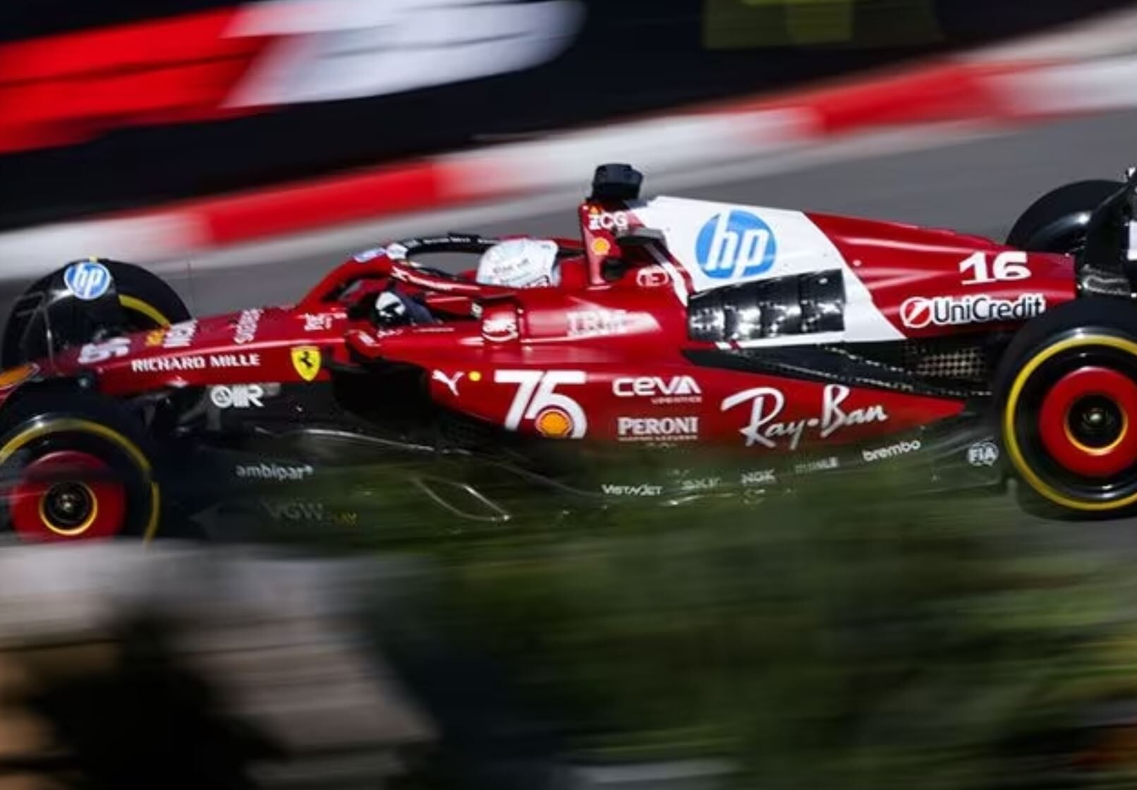 Ferrari SF25 Monaco Livery for 75 Years w/ Shell Charles Leclerc in 1: ...