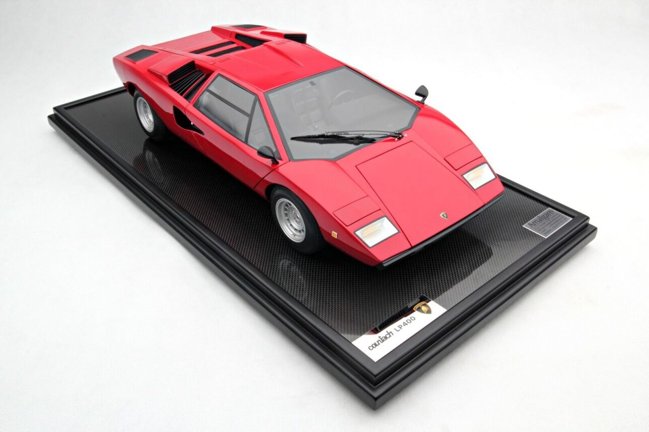 1974 Lamborghini Countach LP400 Red in 1:8 scale by Amalgam