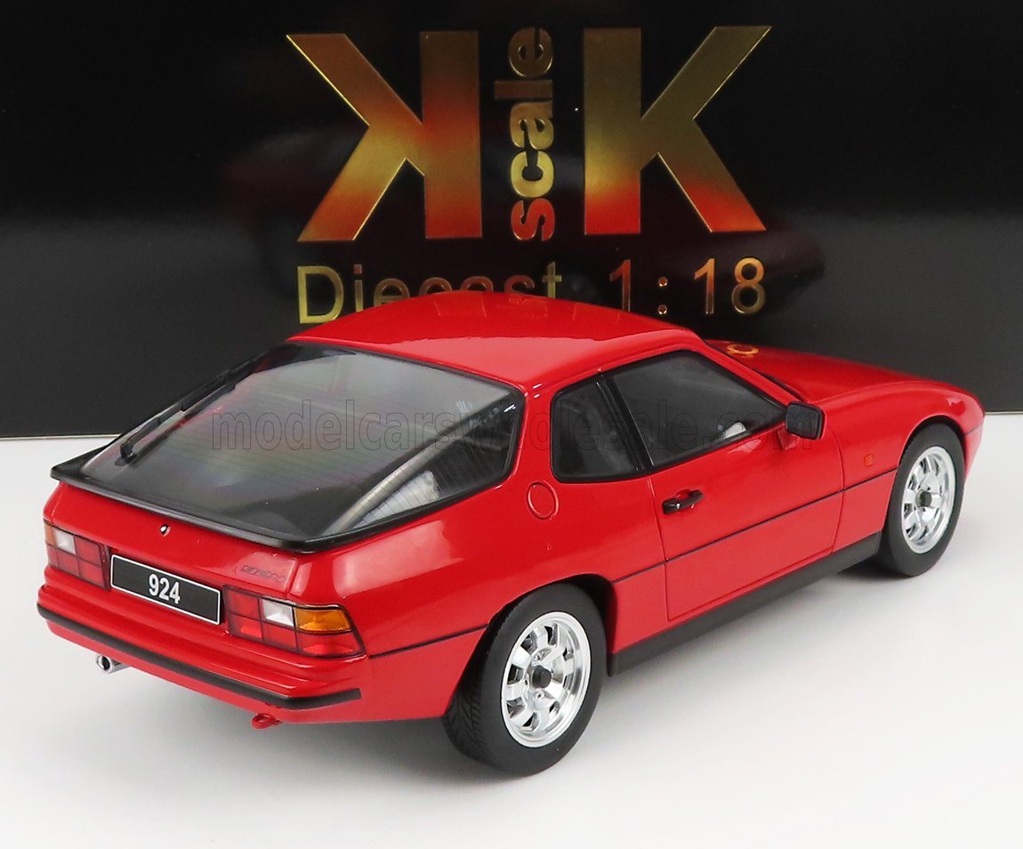 1985 Porsche 924 Coupe Red in 1:18 scale by KK Diecast