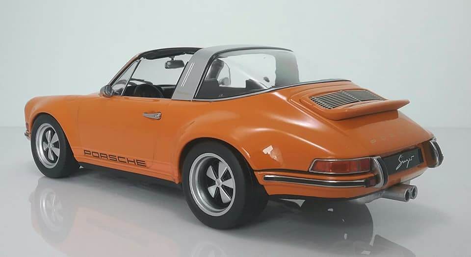PORSCHE 911 SINGER TARGA orange in 1:18 scale by KK Diecast by KK Diecast