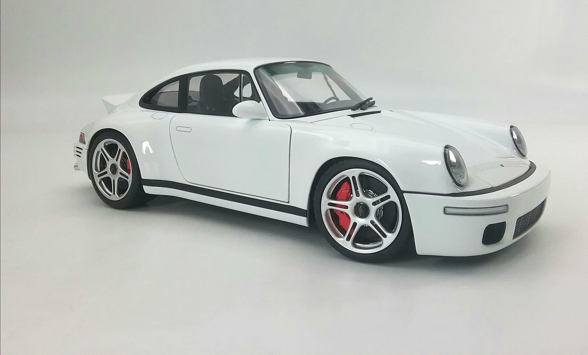 2018 Porsche 911 964 RUF SCR Coupe White in 1:18 scale by Almost Real