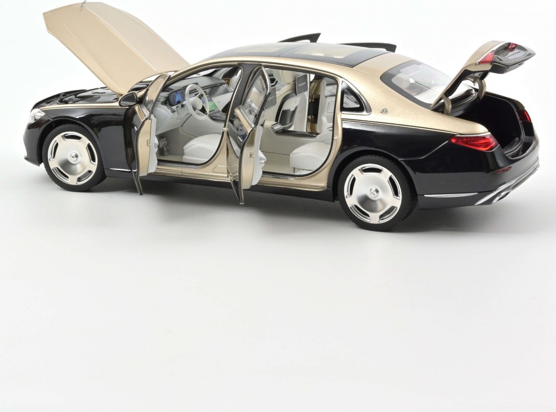 2021 Mercedes-Maybach S 680 4MATIC Gold Met/Black Met 1:18 scale by Norev