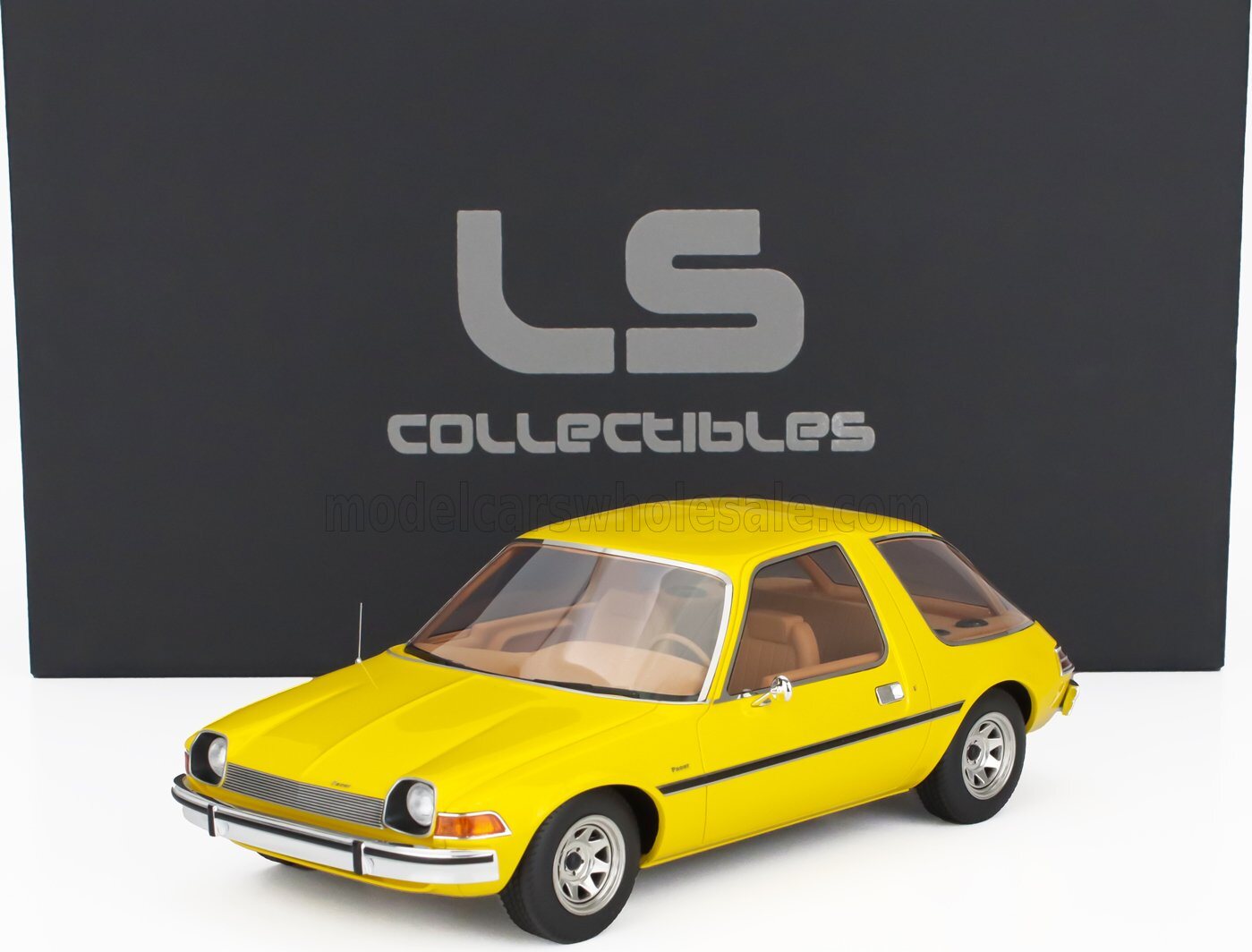 1977 AMC Pacer Yellow in 1:18 scale by LS Collectibles