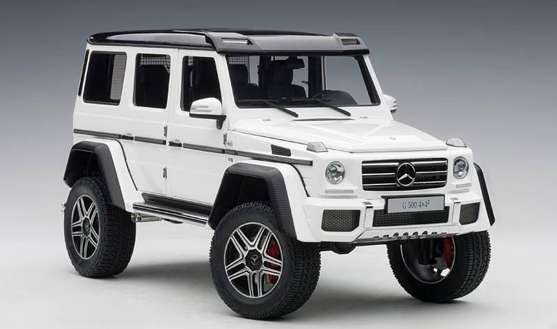 Mercedes-Benz G500 4x4² in Gloss White in 1:18 Scale by AUTOart by AUTOart