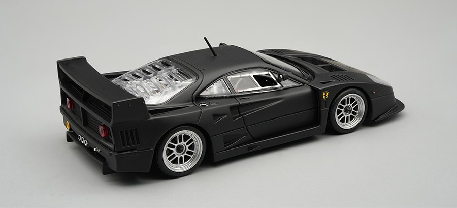 Ferrari F40 LM 1996 Press Version Matt Black with Enkei Silver Wheels ...