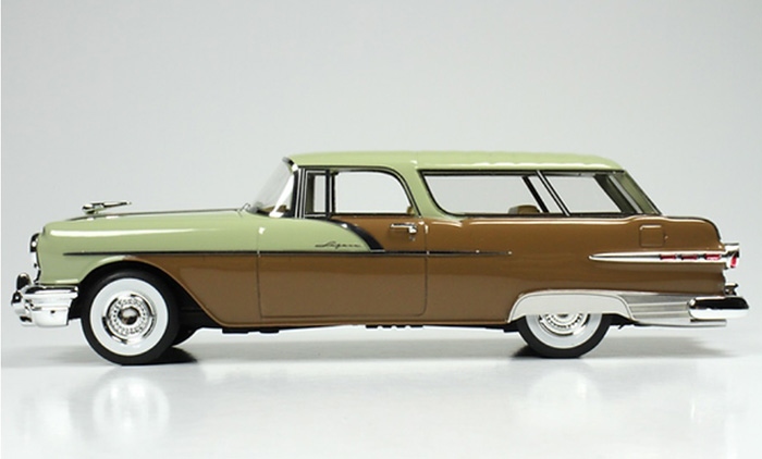 1956 Pontiac Safari Sandalwood Tan Poly in 1:43 scale by Goldvarg ...