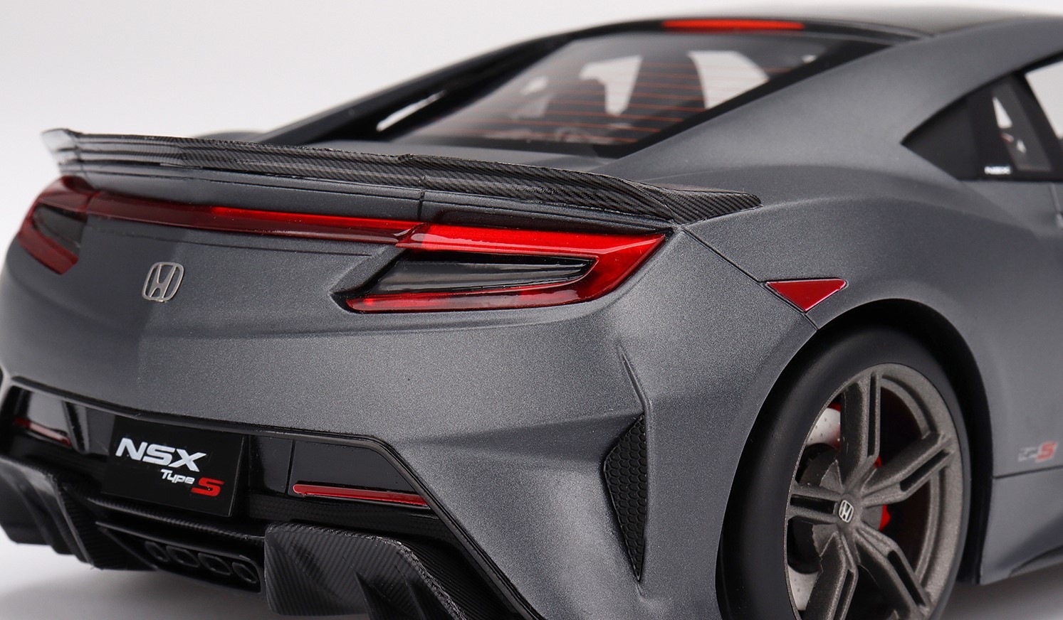 Honda NSX Type S 2022 Gotham Gray Matte in 1:18 scale RHD by Topspeed