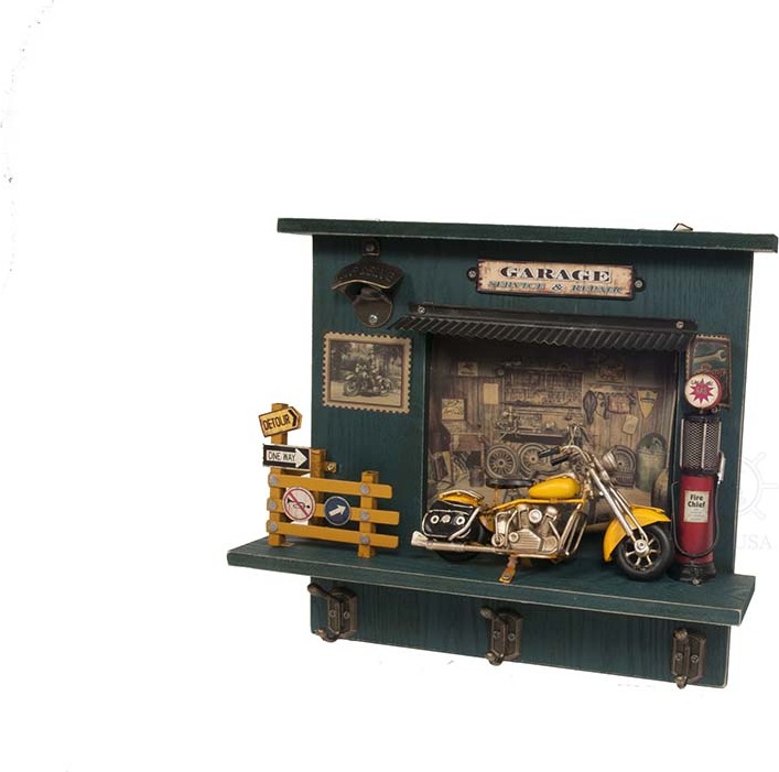 Vintage Harley Motorcycle Shadow Box on Wood Frame by Old Modern ...