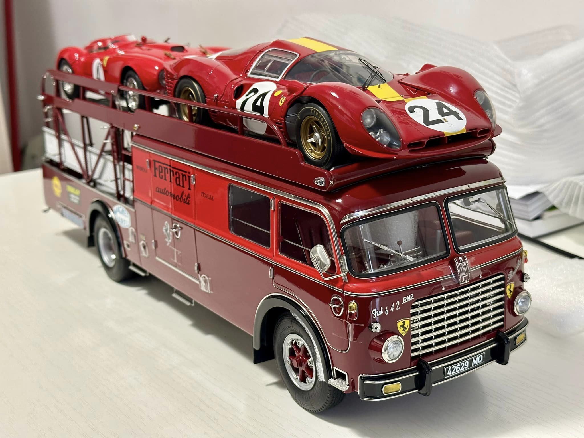 1957 Ferrari Racing Transporter, Type Fiat 642 RN2 Bartoletti diecast ...