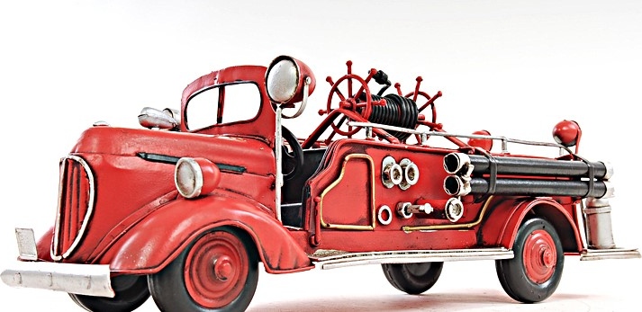 1938 Ford Red Fire Engine by Old Modern Handicrafts