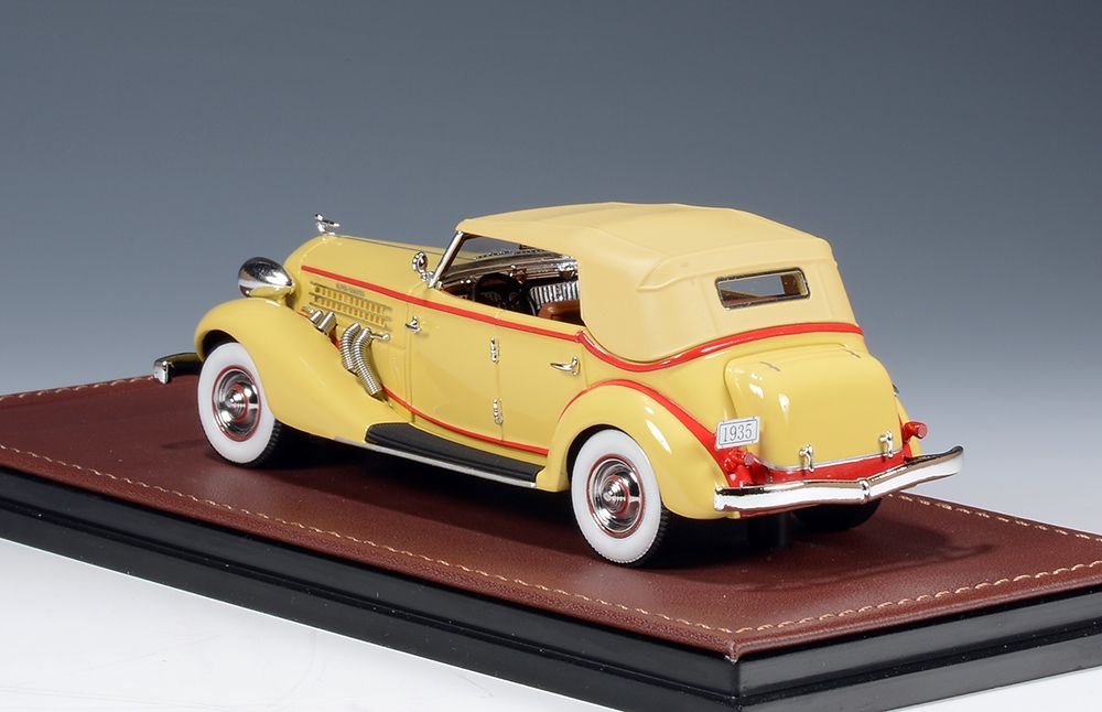 1935 Auburn 851 SuperCharged Phaeton Closed Roof Yellow in 1:43 scale ...