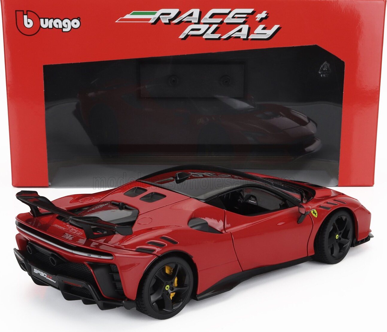 2024 Ferrari SF90 XX Stradale Red/Black in 1:18 scale by Bburago