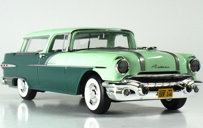 1956 Pontiac Safari Glendale Green Poly in 1:43 scale by Goldvarg ...