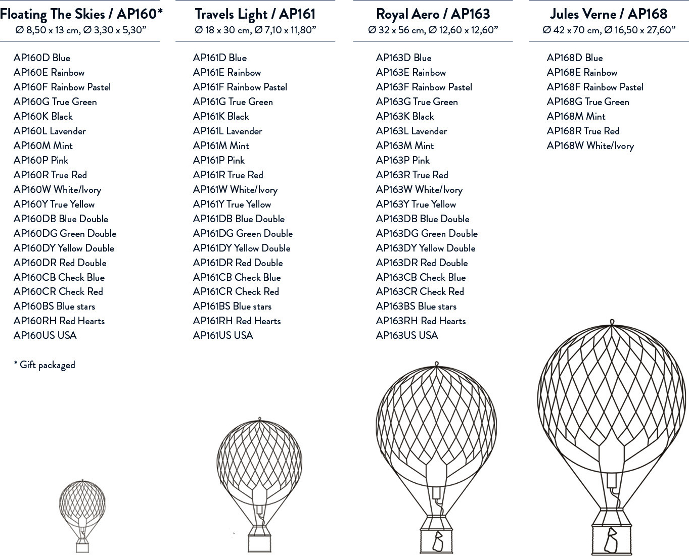Floating The Skies, Red Hearts Air Balloon by Authentic Models by ...