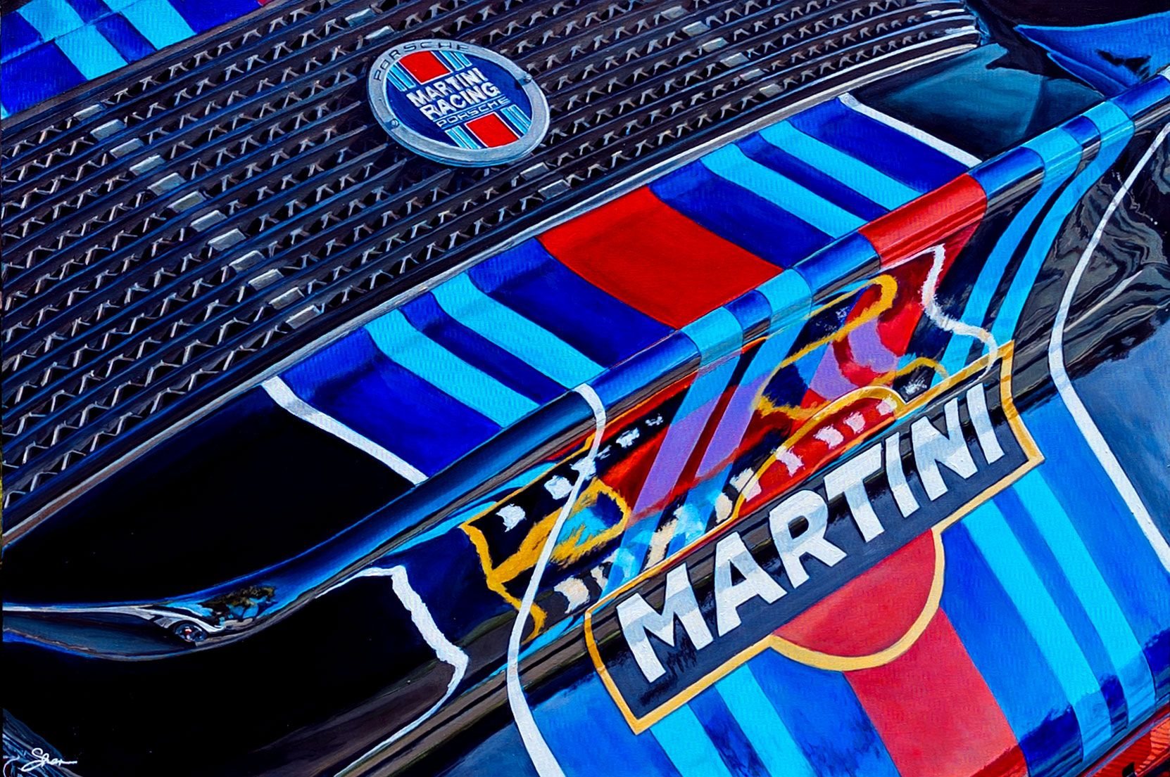 "Driven, Not Stirred" Martini Racing Porsche Limited Edition Fine Art ...