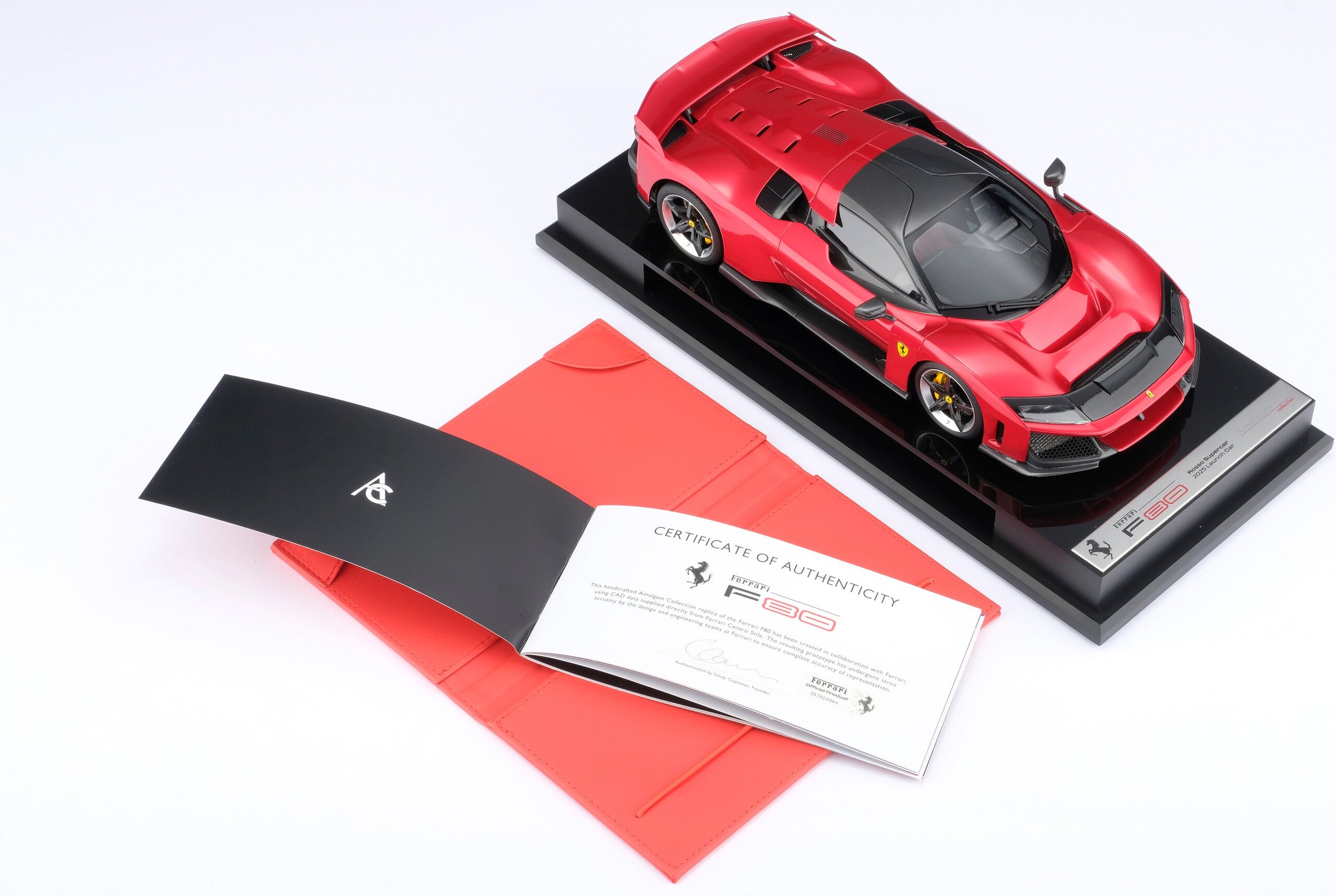 Ferrari F80 Rosso Red Supercar in 1:18 scale by Amalgam