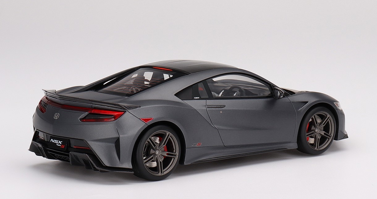 Honda NSX Type S 2022 Gotham Gray Matte in 1:18 scale RHD by Topspeed