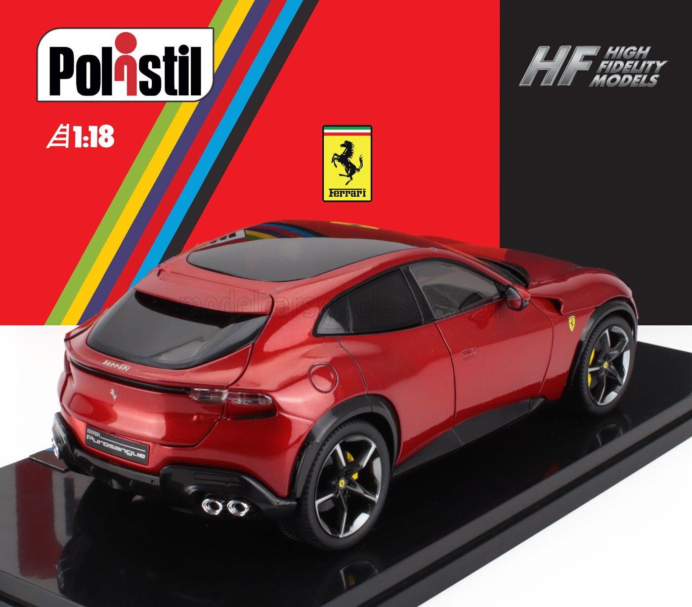 2022 Ferrari Purosangue Rosso Magma Red Metallic in 1:18 scale w ...