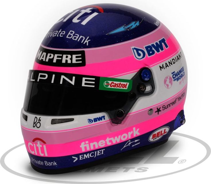 FERNANDO ALONSO Helmet ALPINE F1 TEAM 2022 in 1:2 scale by Bell by Bell