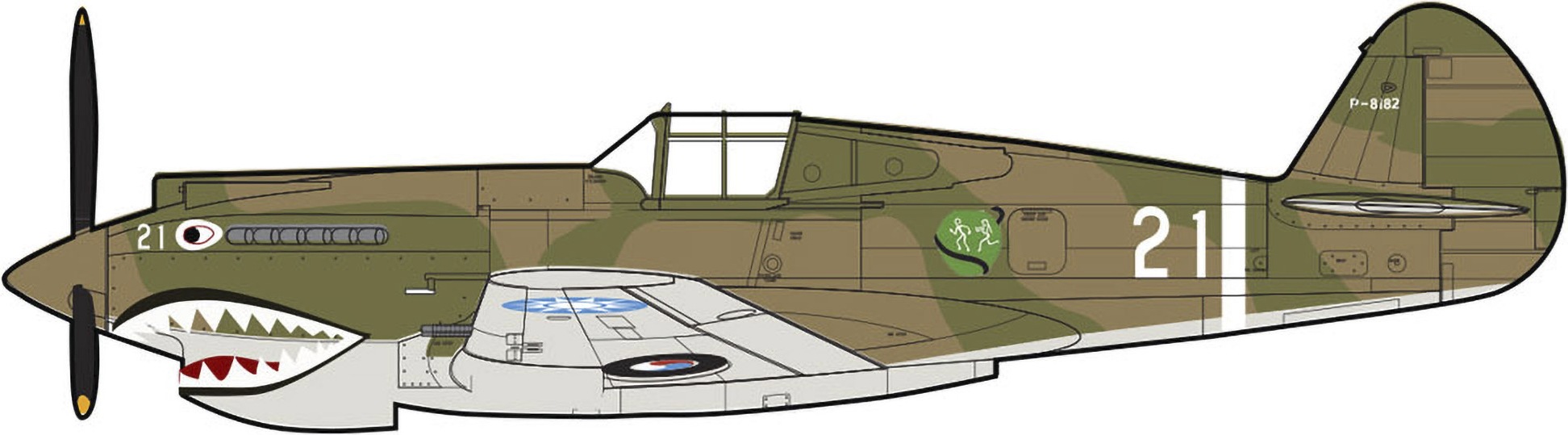 Hawk 81A-2 "AVG" No.21 flown by Greg Boyinton 1st Pursuit Sqn. Jan 1942 ...