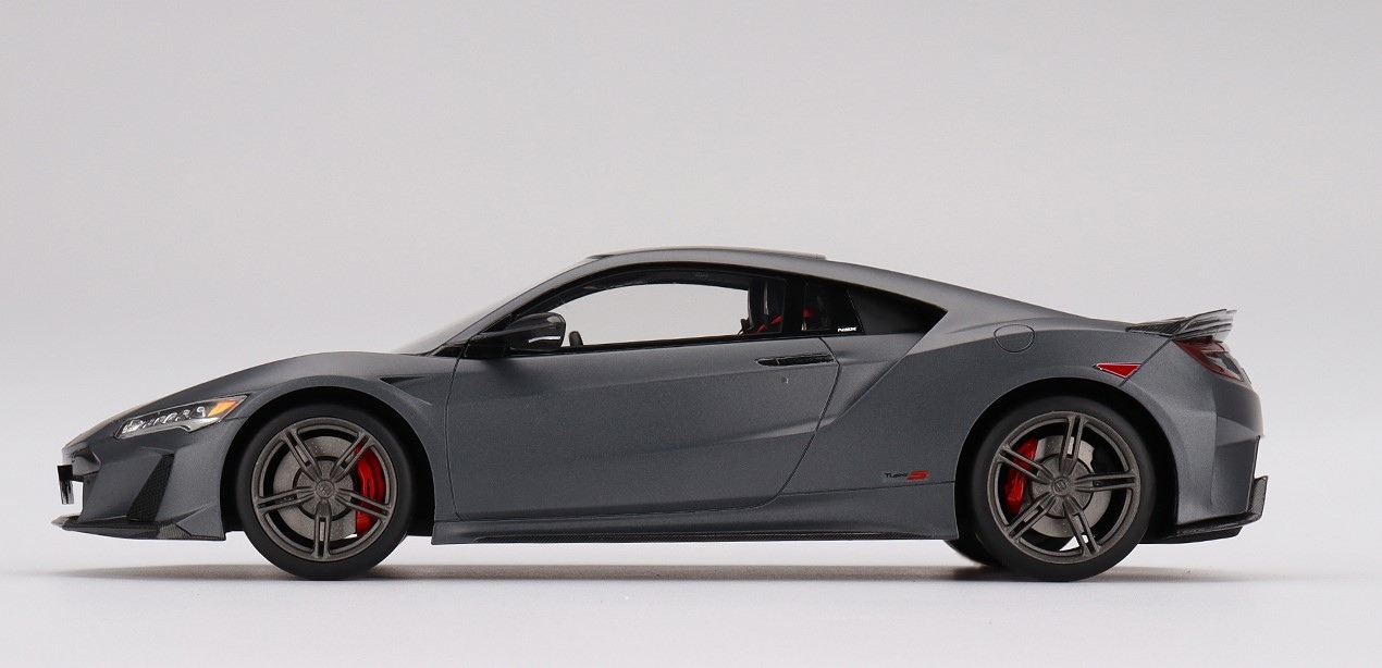 Honda NSX Type S 2022 Gotham Gray Matte in 1:18 scale RHD by Topspeed
