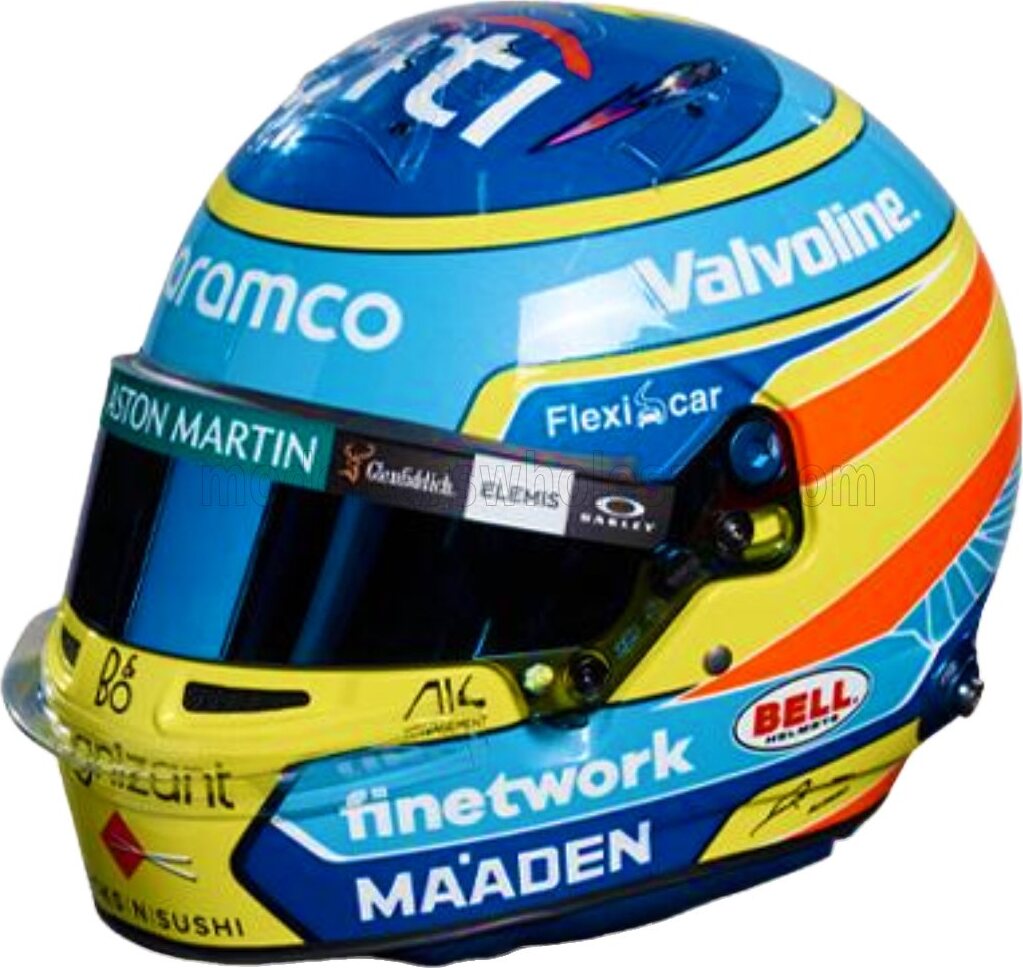 Fernando Alonso Team Aston Martin Aramco #14 Season 2025 F1 helmetin 1/ ...