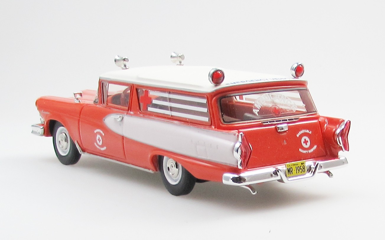 1958 Edsel Roundup 2-door station wagon Ambulance red / white in 1:43 ...