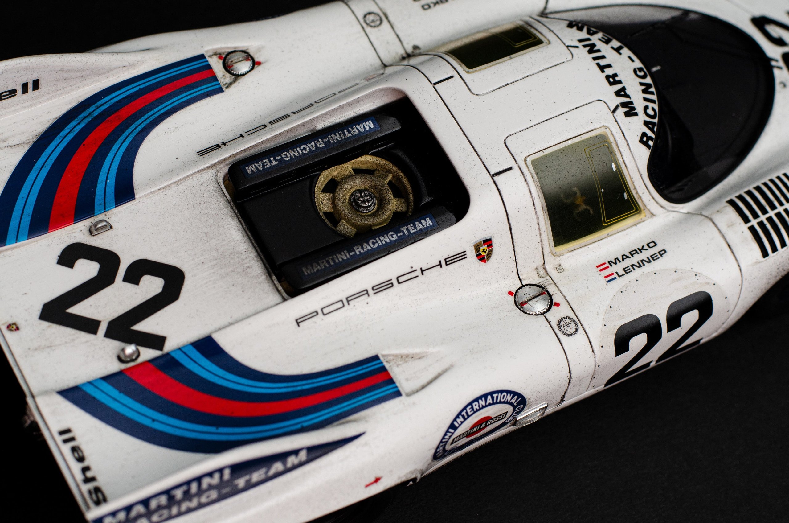 1971 PORSCHE 917 KH LE MANS WINNER MARTINI LIVERY RACE WEATHERED in 1: ...