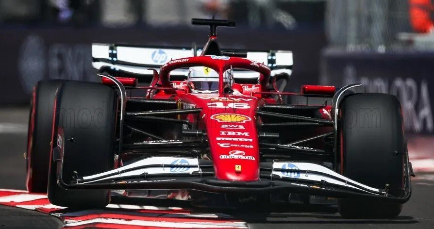 Ferrari F1 SF25 #16 2nd 2025 Monaco GP Charles Leclerc in 1:18 scale w ...