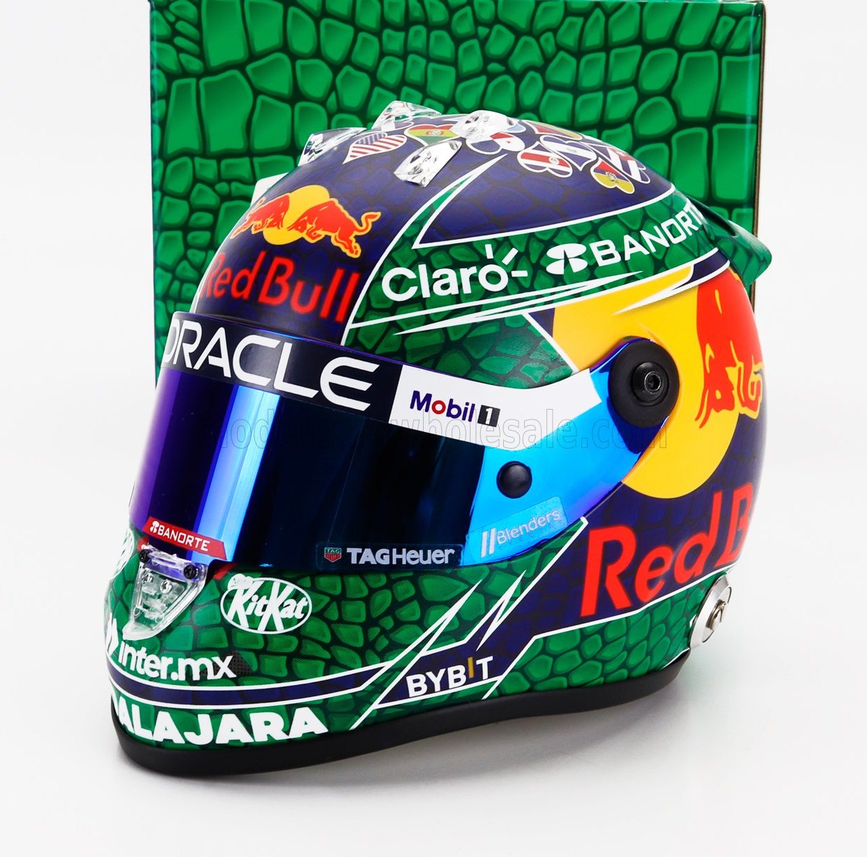 Sergio Perez #11 2024 Miami GP F1 helmet in 1:2 scale by Bell
