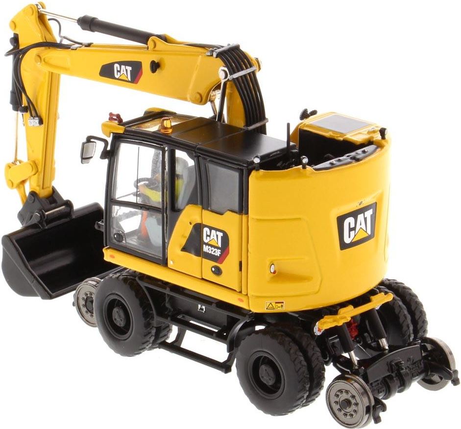 Cat® M323F Railroad Wheeled Excavator Safety Yellow Version in 1:50 ...