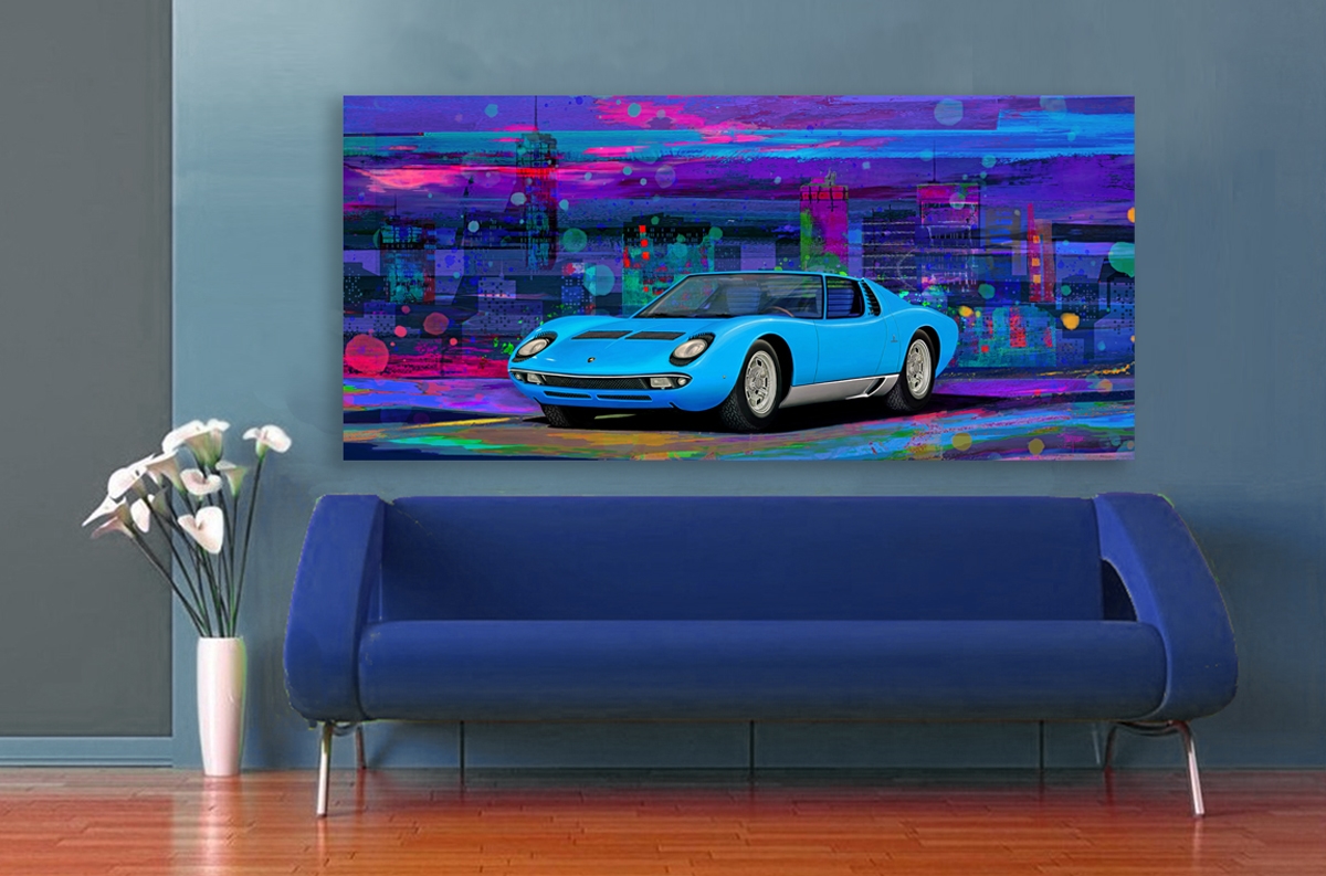 "City Slicker" Limited Edition/ Hand Signed Lamborghini Miura Abstract ...