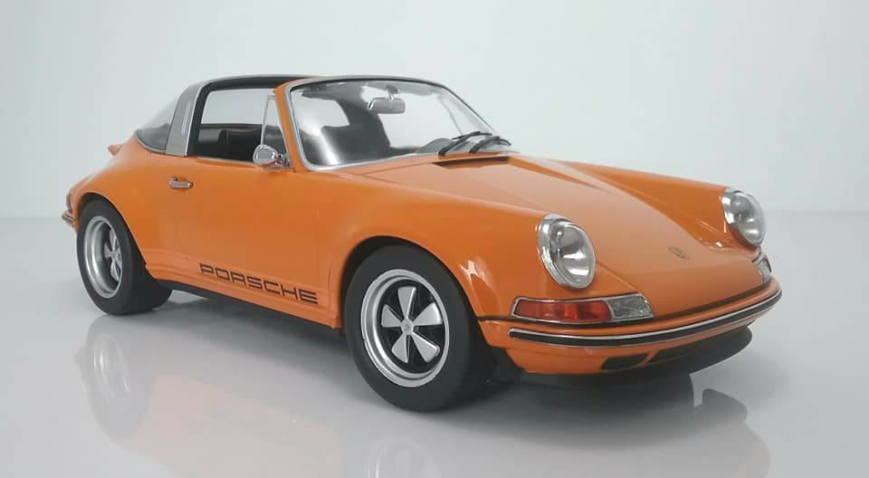 PORSCHE 911 SINGER TARGA orange in 1:18 scale by KK Diecast by KK Diecast