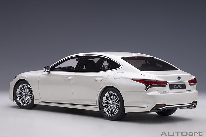 Lexus LS500h White Crimson And Black Interior in 1:18 Scale by AUTOart ...