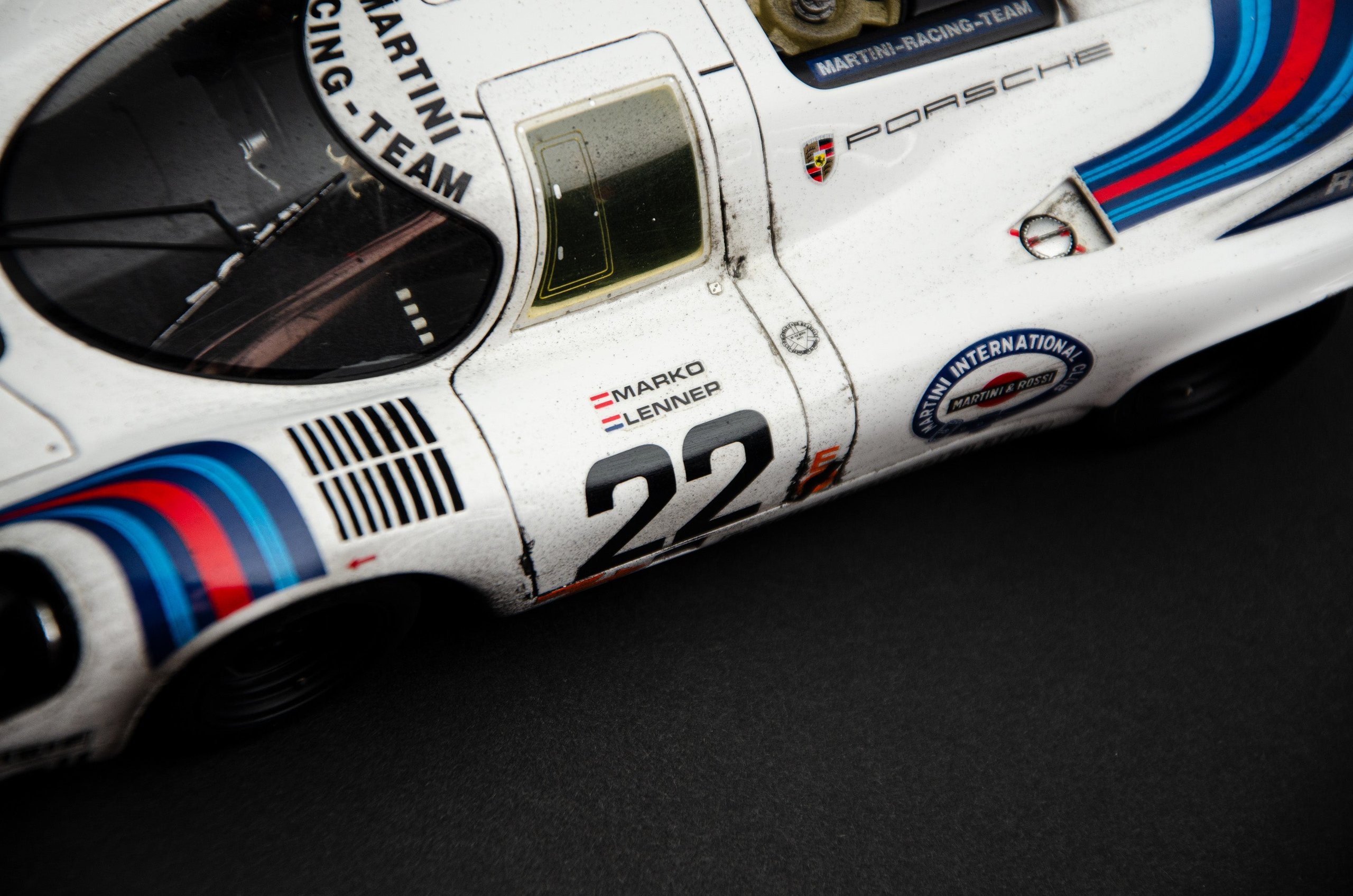 1971 PORSCHE 917 KH LE MANS WINNER MARTINI LIVERY RACE WEATHERED in 1: ...