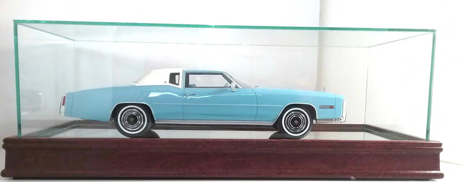 The Glass, Wood, and Mirrored Display Case for larger 1:18 Scale Models ...