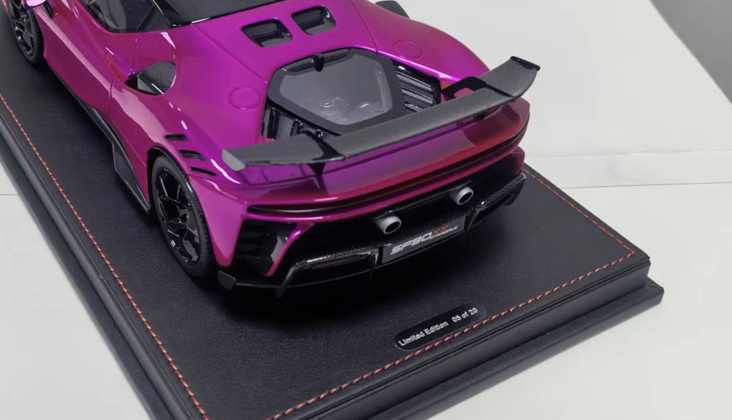 Ferrari SF90 XX Flash Pink Rare Limited Edition of 20pcs in 1:18 scale ...