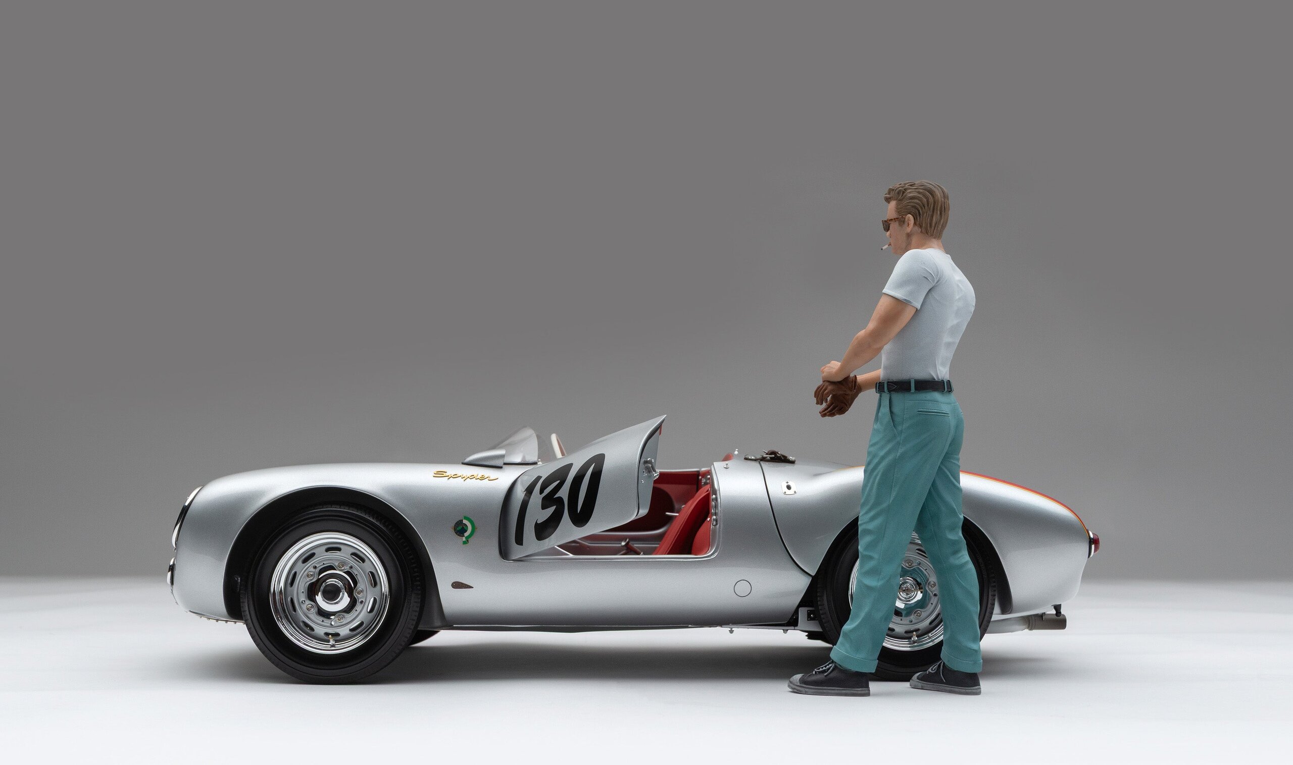 Porsche 550RS Spyder Little Bastard w/ James Dean Figure in 1:8 scale ...
