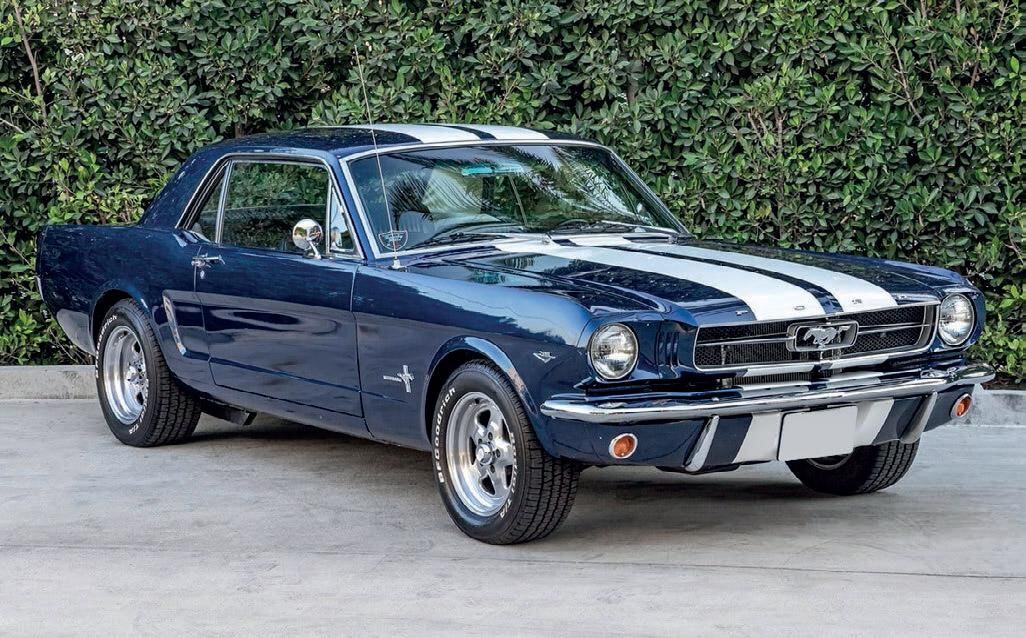 1966 Ford Mustang Coupe Nightmist Blue Metallic in 1:18 scale by Norev