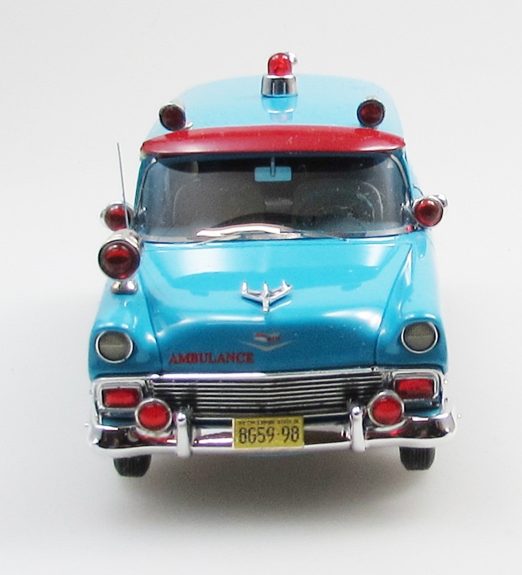 1956 Chevrolet 150 Panel Van Ambulance blue/red in 1:43 scale by Esval ...