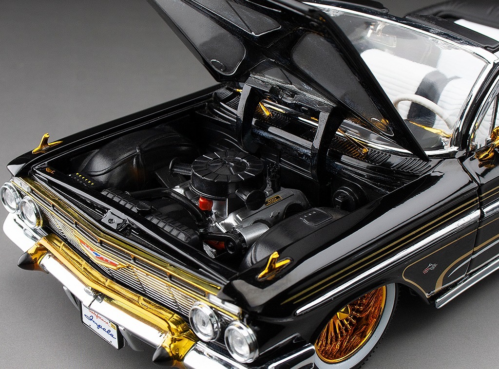 1961 Chevrolet Impala Open Convertible Lowrider Black with movable ...