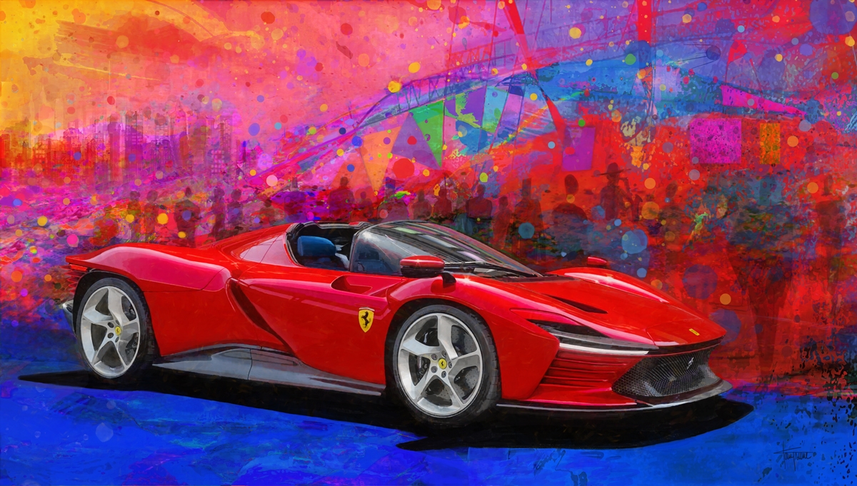 "LIFE OF THE PARTY"Limited Edition Ferrari Abstract Art Print by ...