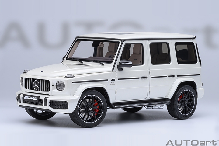 2019 Mercedes-AMG G63 Designo Brilliant White Metallic in 1:18 scale by ...