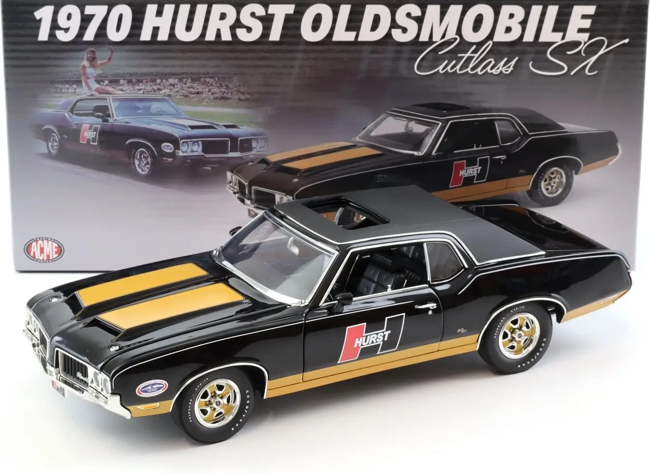 1970 Oldsmobile Cutlass SX Hurst Edition in 1:18 scale by Acme Diecast